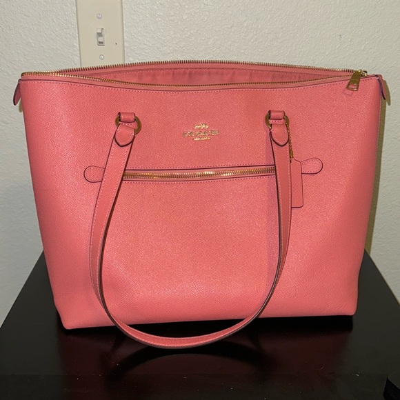Coach | Bags | Coach Purse Shoulder Bag Work Tote Pink Near Perfect ...